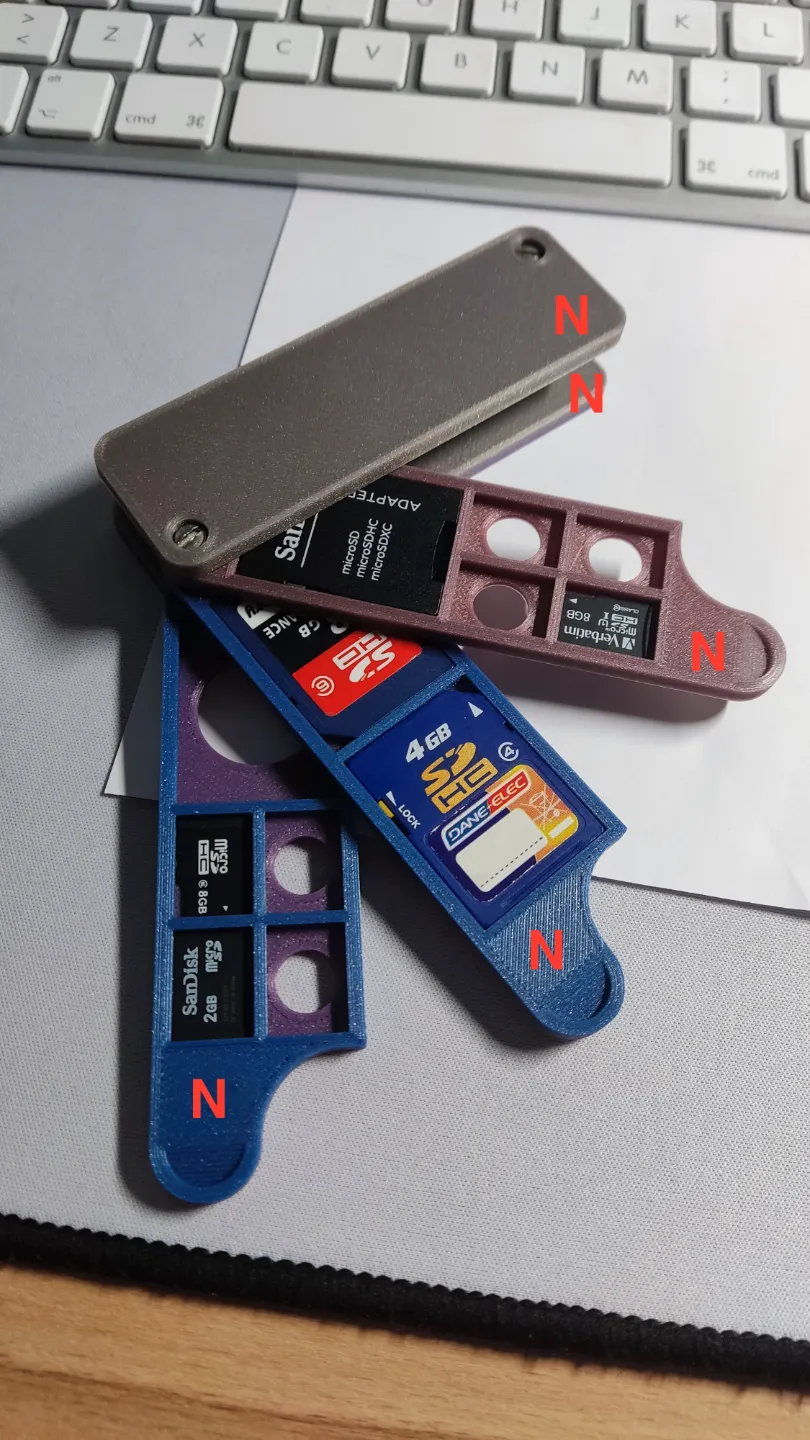 SD and micro SD keychain by sagat MakerWorld: Download Free 3D Models