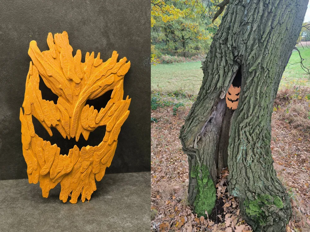 Scary Tree Face - Free 3D Print Model - MakerWorld