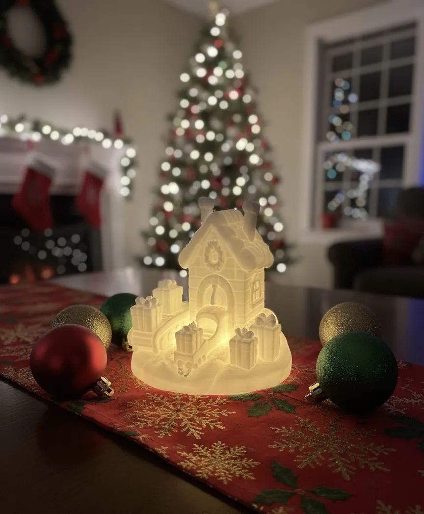 Glowing Gift Cottage – Magical Christmas Light - Free 3D Print Model ...