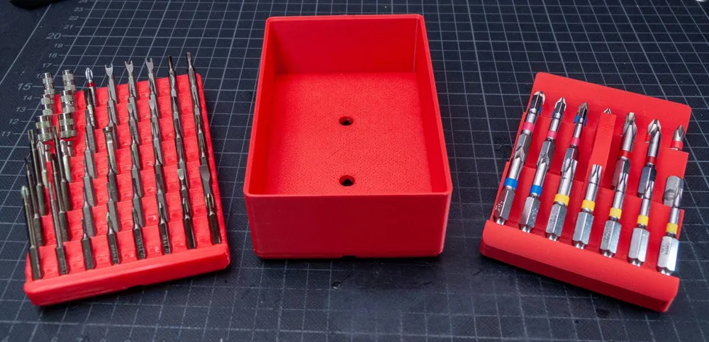 Gridfinity 2x3 Bit storage box for 76 hex bits - Free 3D Print Model ...