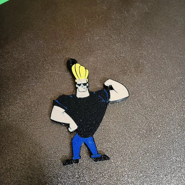 Johnny Bravo - keychain - low purge by AsKeNaR - MakerWorld