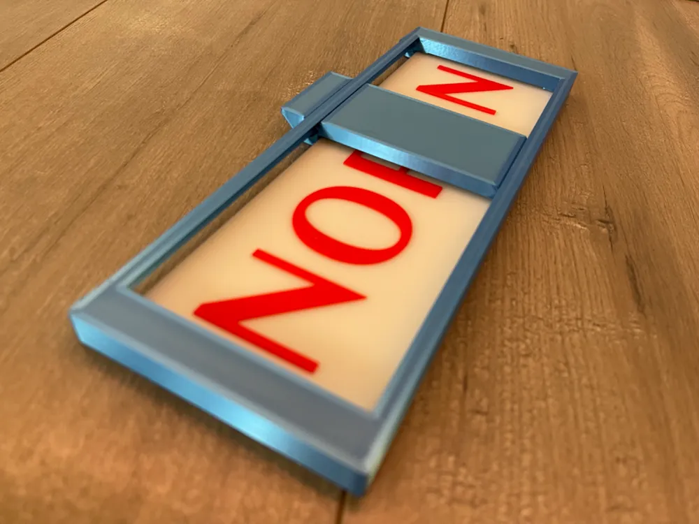 OPEN NOPE Sliding Sign by Printasaurus - MakerWorld