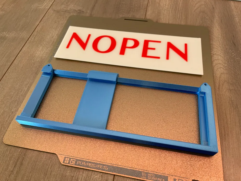 OPEN NOPE Sliding Sign by Printasaurus - MakerWorld