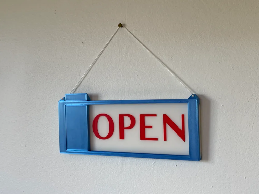 OPEN NOPE Sliding Sign by Printasaurus - MakerWorld