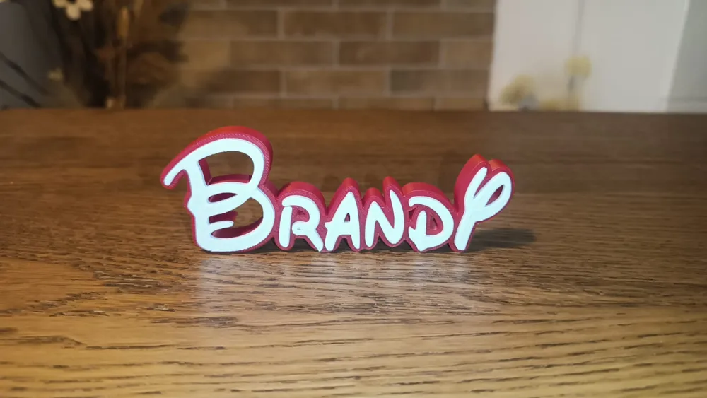 Disney Name Sign Brandy Kid Room Wall Decor Tag by Fabbiotto MakerWorld ...