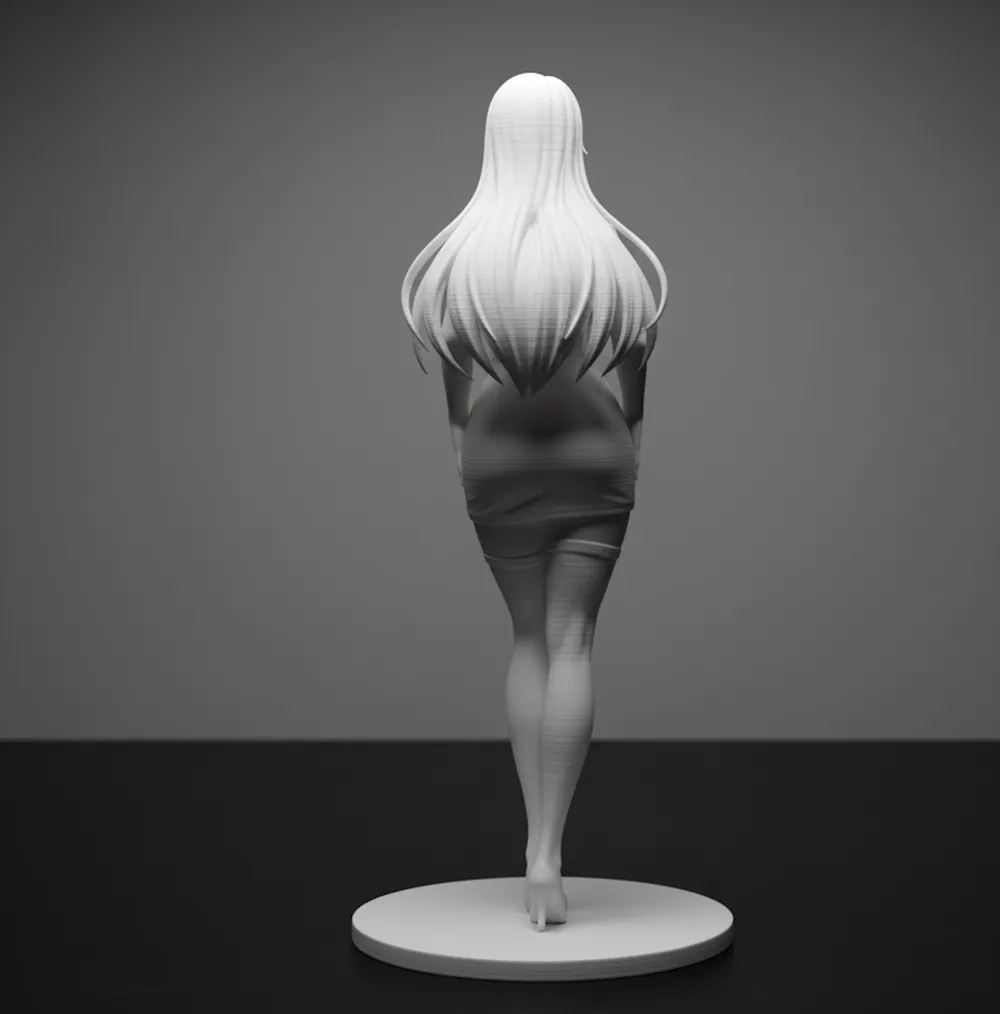 Elegant Anime Woman – Figurine - Free 3D Print Model - MakerWorld