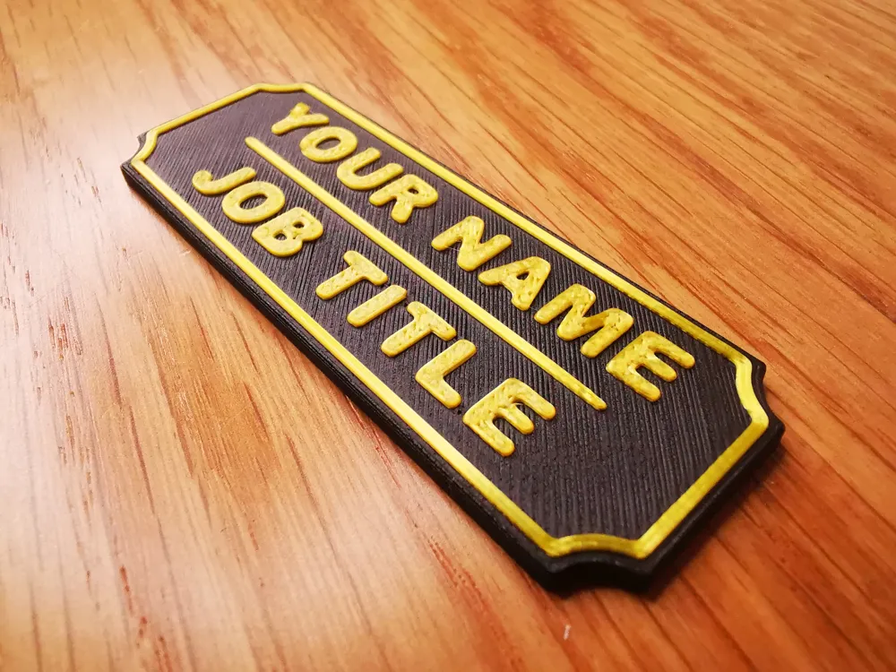 Customizable Name Tag - also magnetic - Free 3D Print Model - MakerWorld