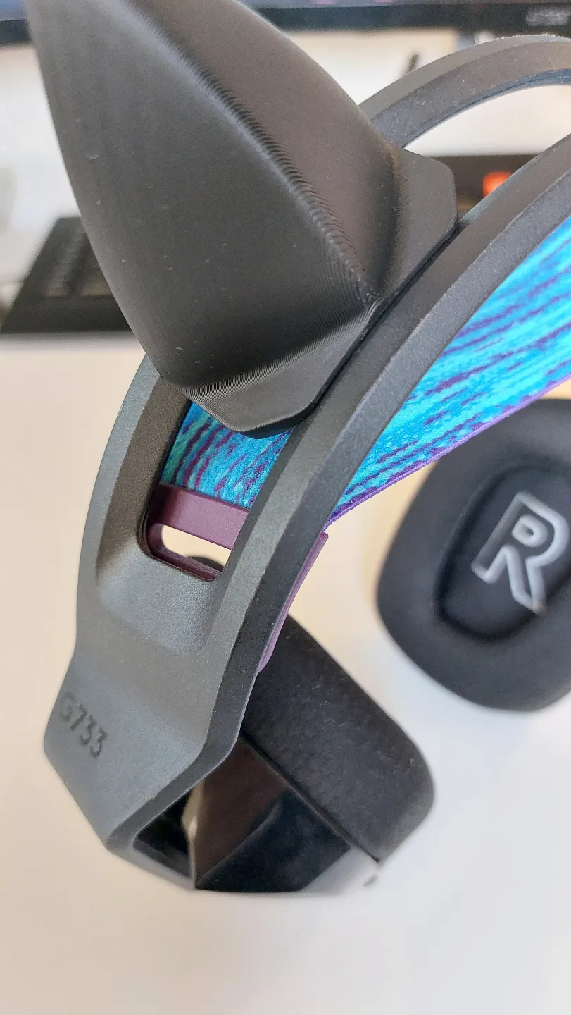 Cat Ears for Logitech G733 and G535 (Clip on) by Simple MakerWorld ...