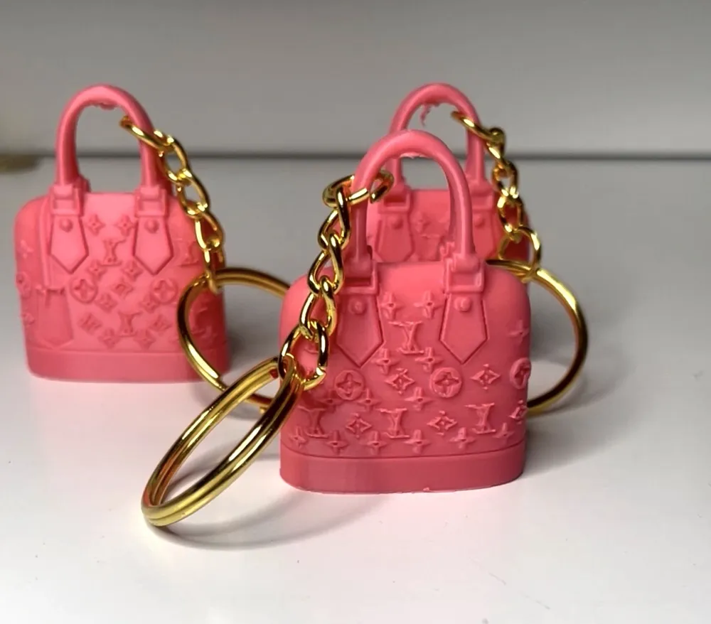Luxury LV bag Keychain | Minimal & Elegant - Free 3D Print Model ...