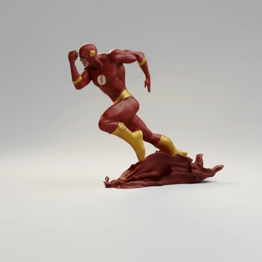 Flash — Dynamic Running Statue - Free 3D Print Model - MakerWorld