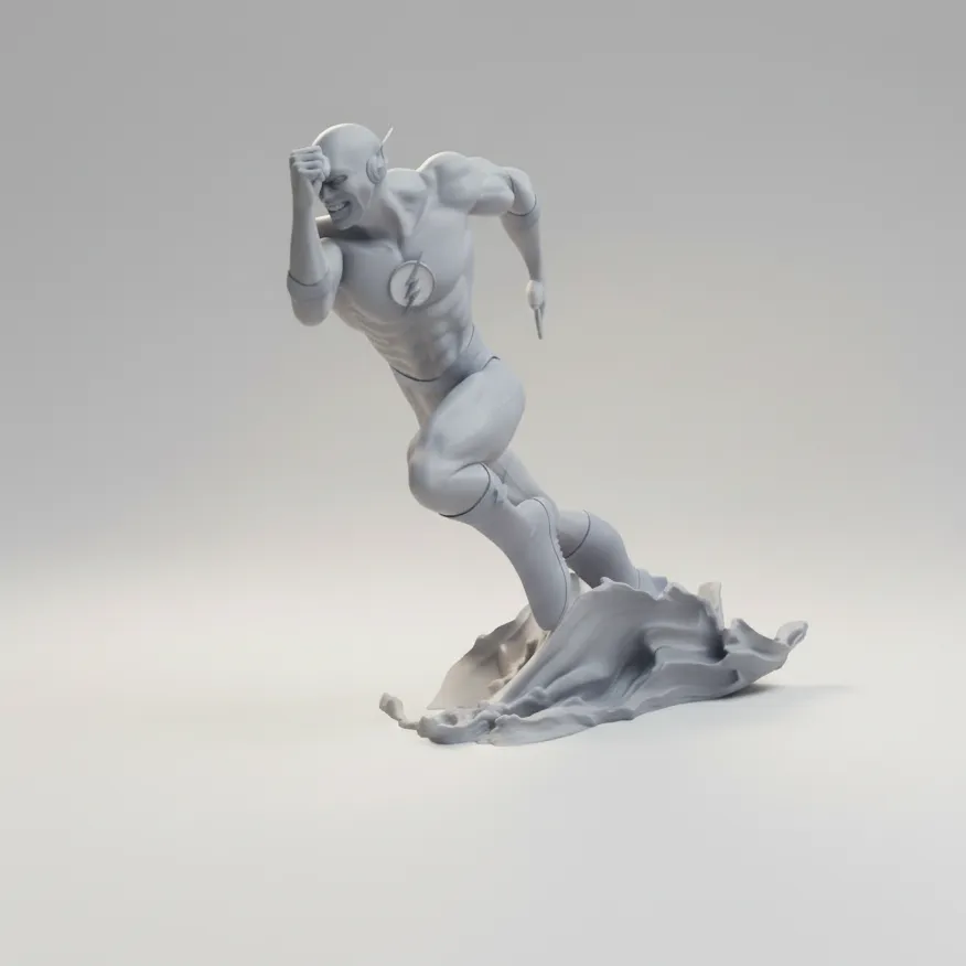 Flash — Dynamic Running Statue - Free 3D Print Model - MakerWorld