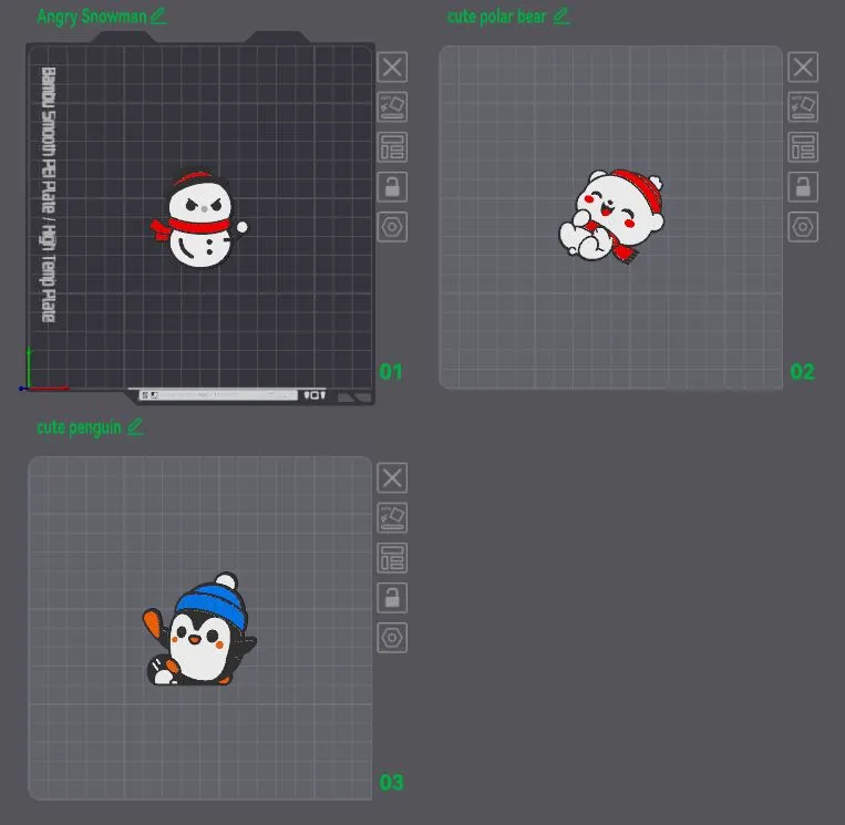 Cute Christmas Magnets Pt. 2 - layered & embossed! by svenson - MakerWorld
