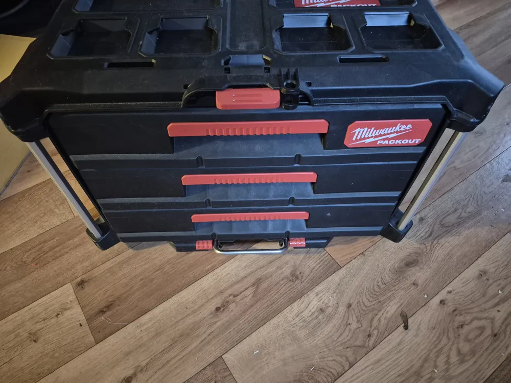 Milwaukee 3 drawer packout large bins and inserts - Free 3D Print Model ...