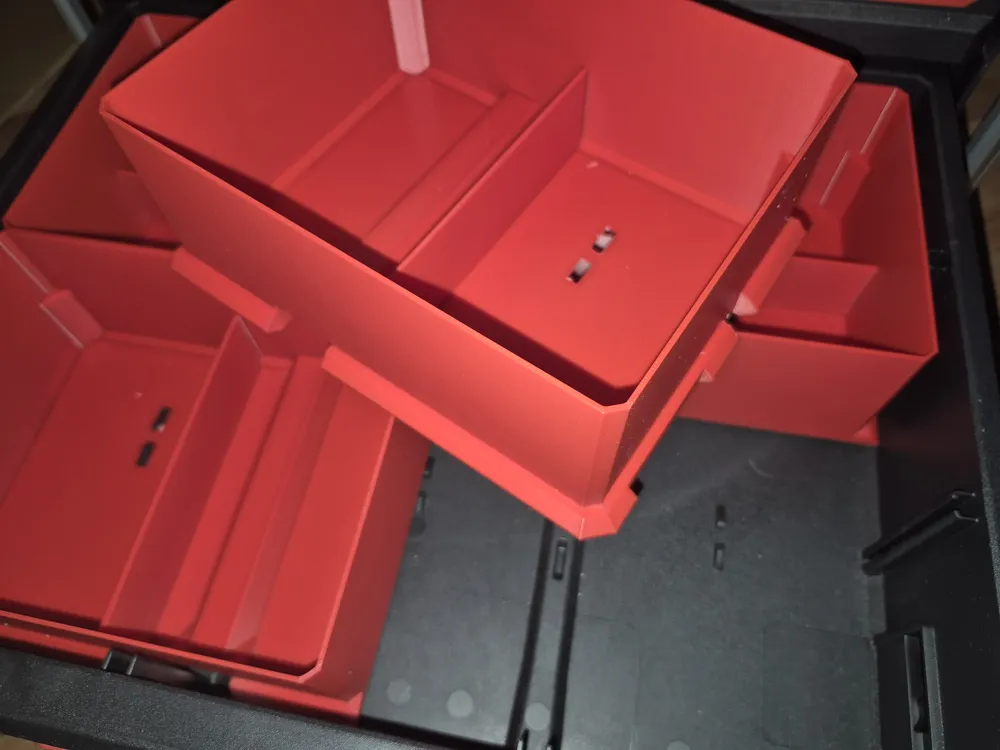 Milwaukee 3 drawer packout large bins and inserts - Free 3D Print Model ...