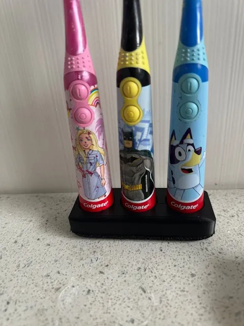 3x Colgate kids electric toothbrush holder by forwardjoshua - MakerWorld