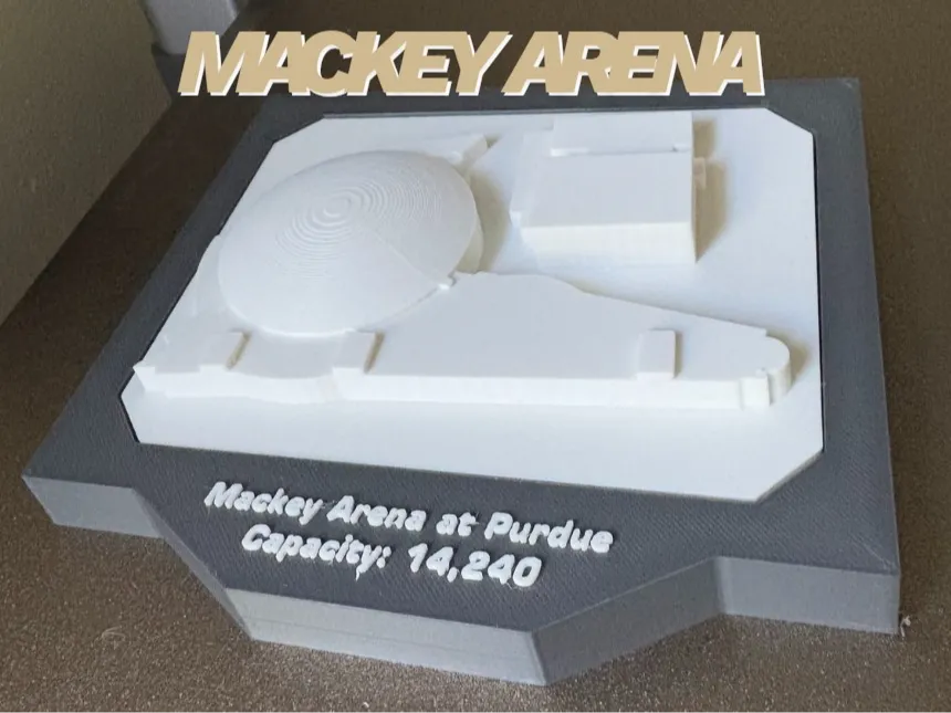 Mackey Arena Purdue Model (No AMS) - Free 3D Print Model - MakerWorld