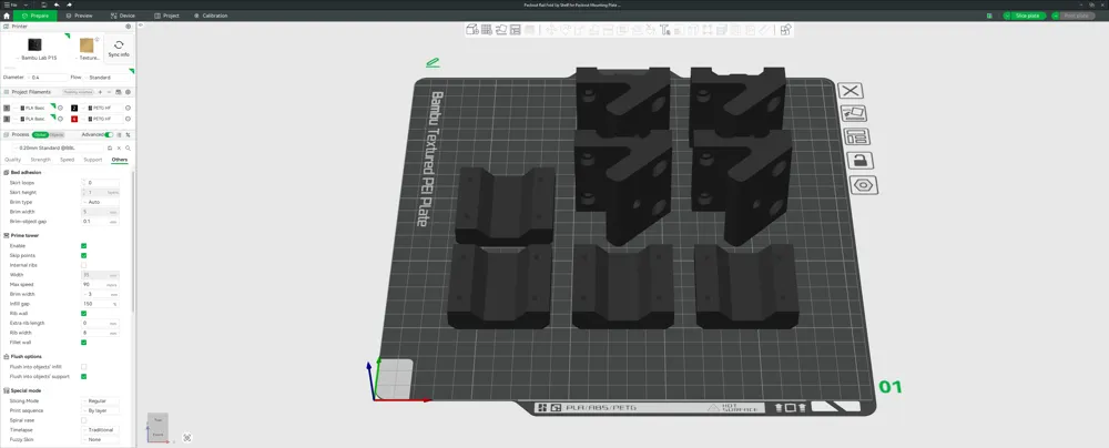 Packout Rail Clamps for Lift Up shelf - Free 3D Print Model - MakerWorld