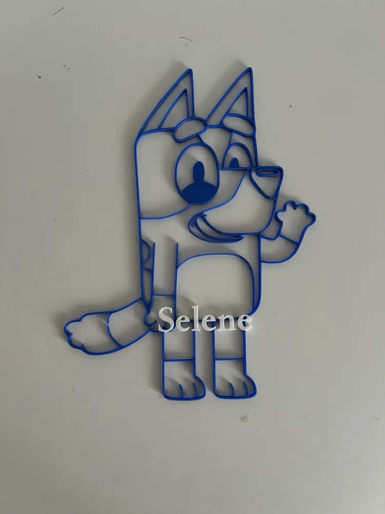 Bluey 2D mural child's name - Free 3D Print Model - MakerWorld