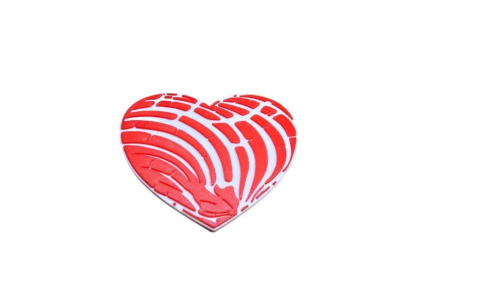 Valentine’s Day Concha Heart AMS Print with Stand - Free 3D Print Model ...