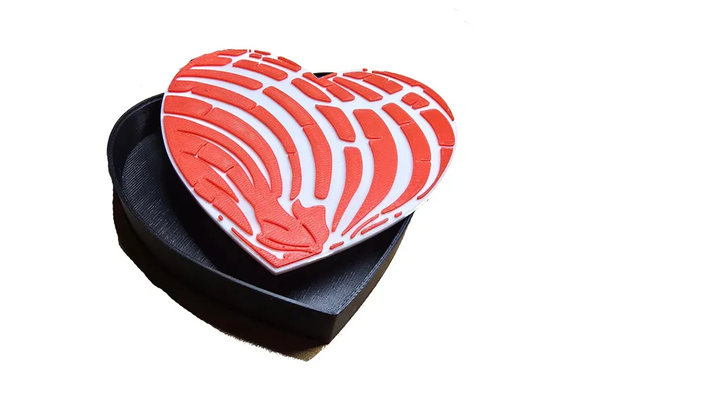Valentine’s Day Concha Heart AMS Print with Stand - Free 3D Print Model ...