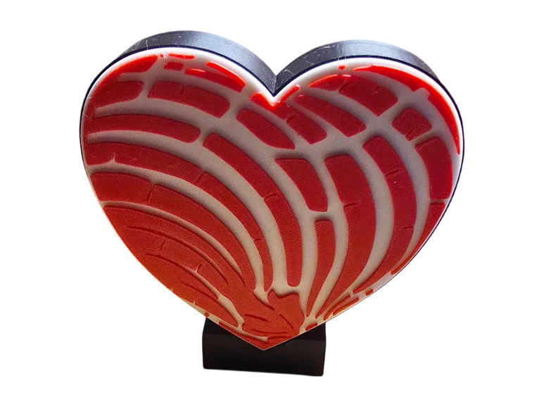 Valentine’s Day Concha Heart AMS Print with Stand - Free 3D Print Model ...
