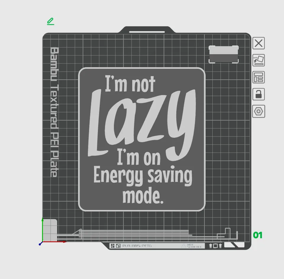 Lazy Sign / Funny Wall Art / decor / 2d by 3D Prints This Week - MakerWorld