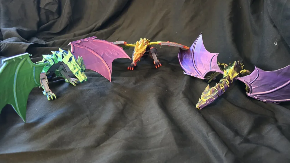 Articulated Dragon- Ru'Caurix - Free 3D Print Model - MakerWorld