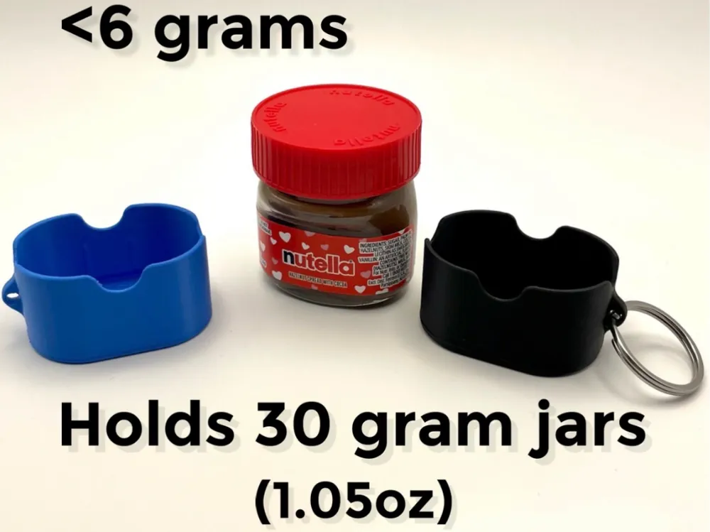 Nutella Key Chain/Holder For 30 Gram (1.05Oz) Jars - Free 3D Print ...