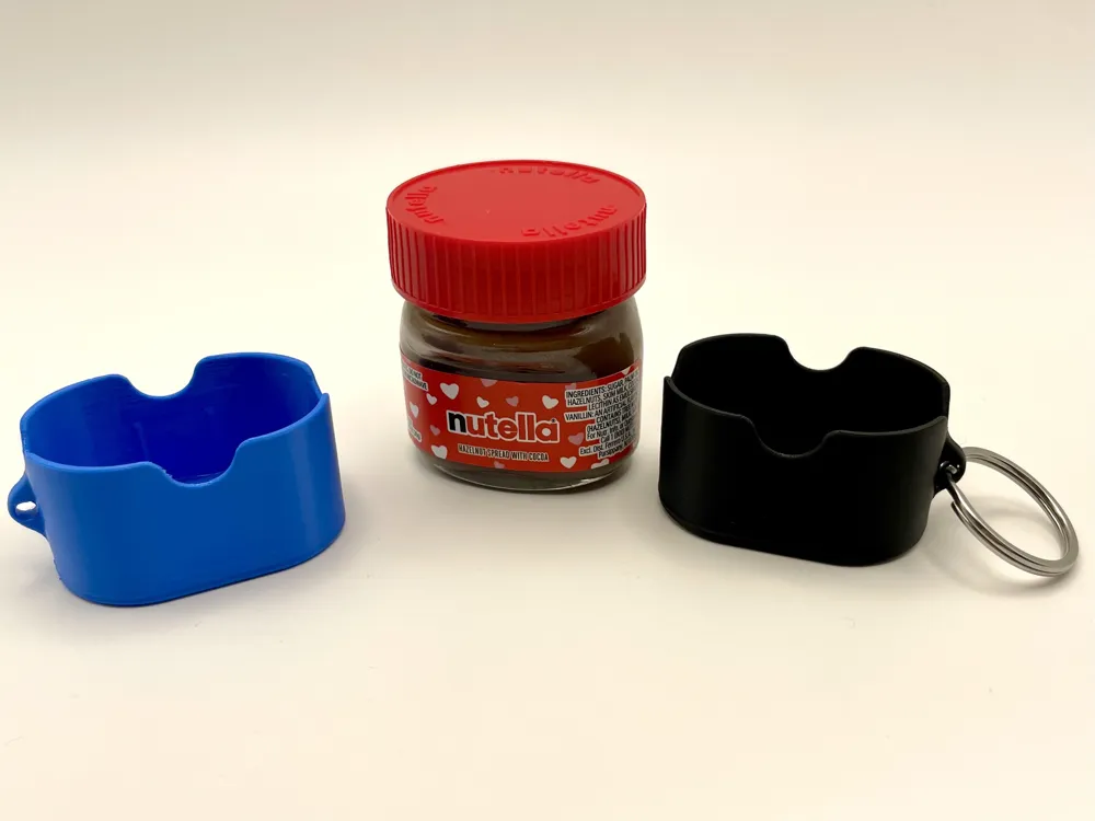 Nutella Key Chain/Holder For 30 Gram (1.05Oz) Jars - Free 3D Print ...