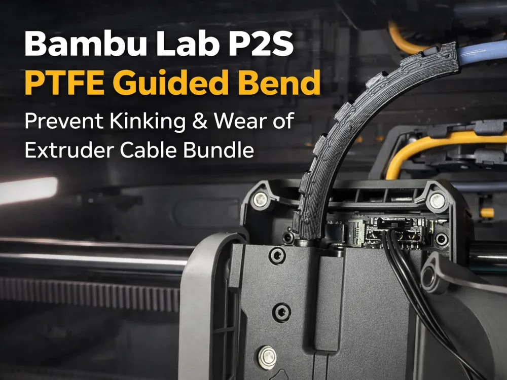 Bambu Lab P2S PTFE Guided Bend Cable Support - Free 3D Print Model ...