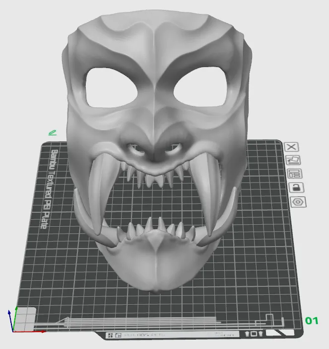 Oni mask V2 by DED Original MakerWorld: Download Free 3D Models