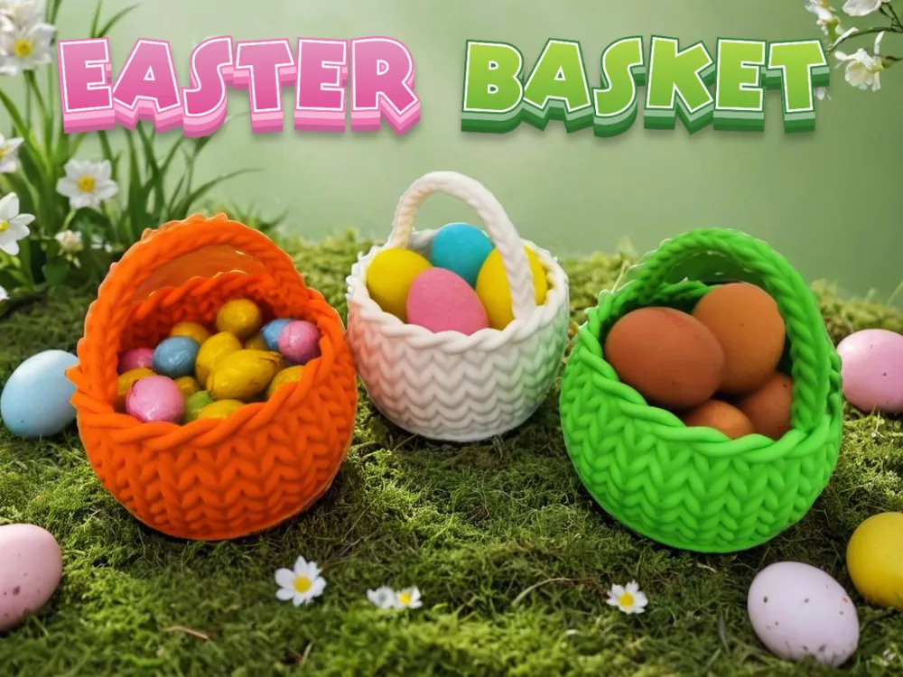 Easter basket NO SUPPORTS - Free 3D Print Model - MakerWorld