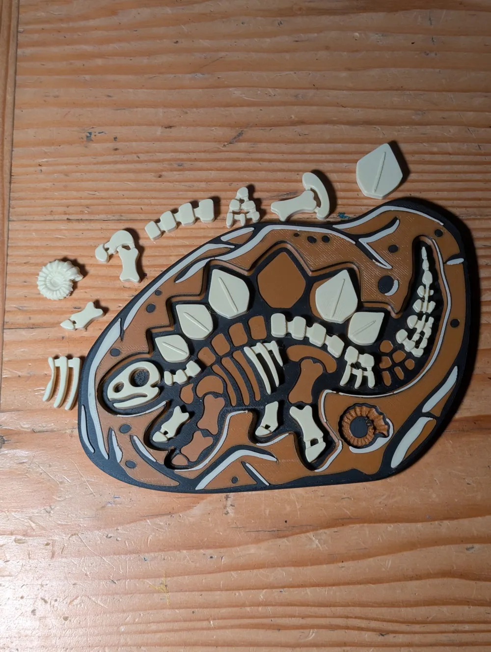 Stegosaurus Puzzle - Dinosaur Fossil by Taposk MakerWorld: Download ...