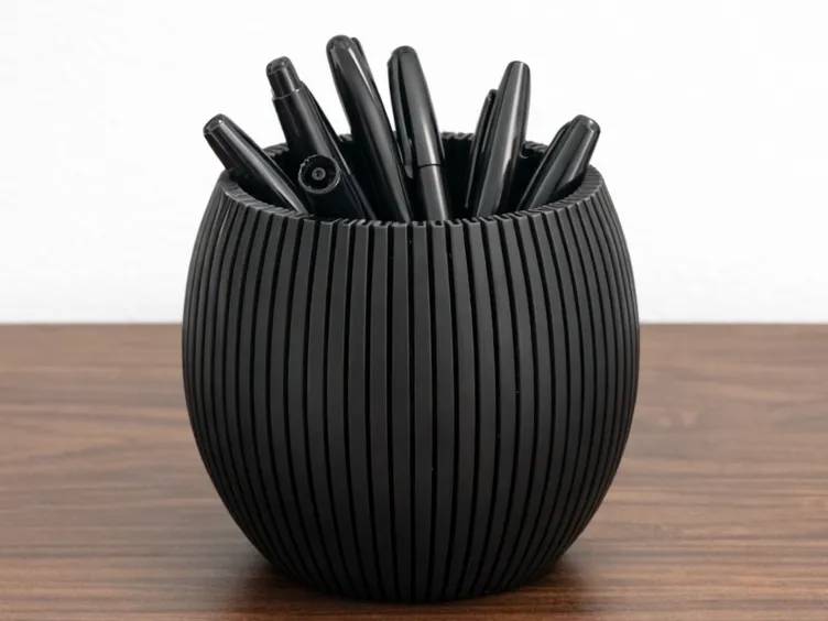 Ribbed Pencil Holder - Free 3D Print Model - MakerWorld