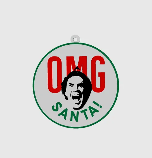 OMG Santa ornament - Free 3D Print Model - MakerWorld