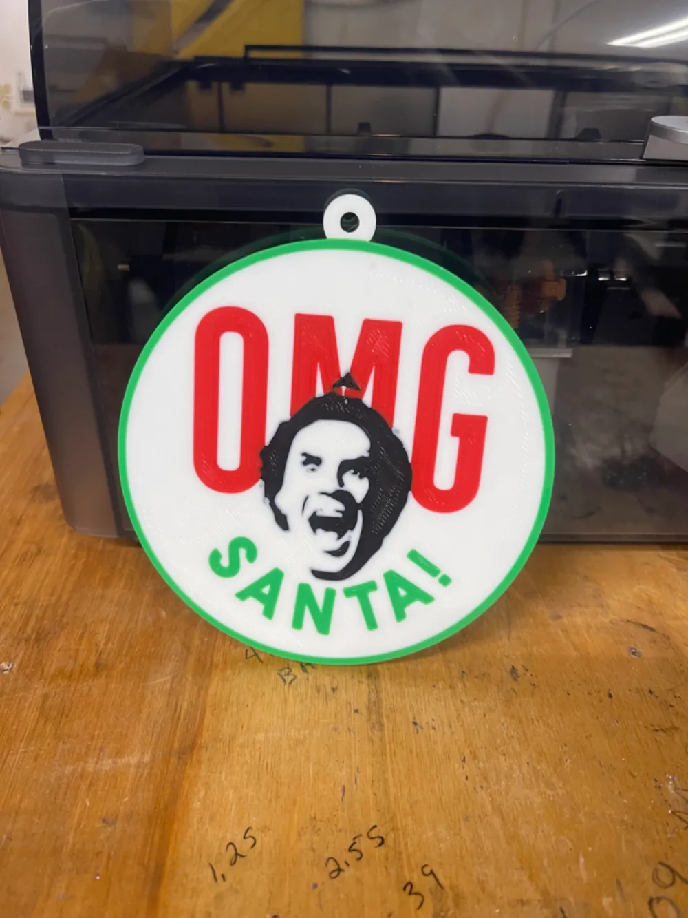 OMG Santa ornament - Free 3D Print Model - MakerWorld