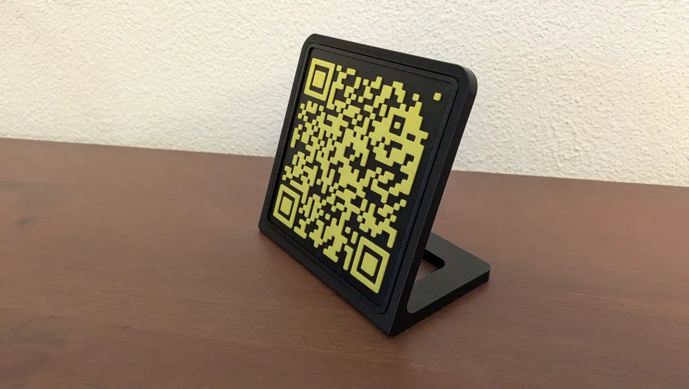 QR Code Holder - Free 3D Print Model - MakerWorld