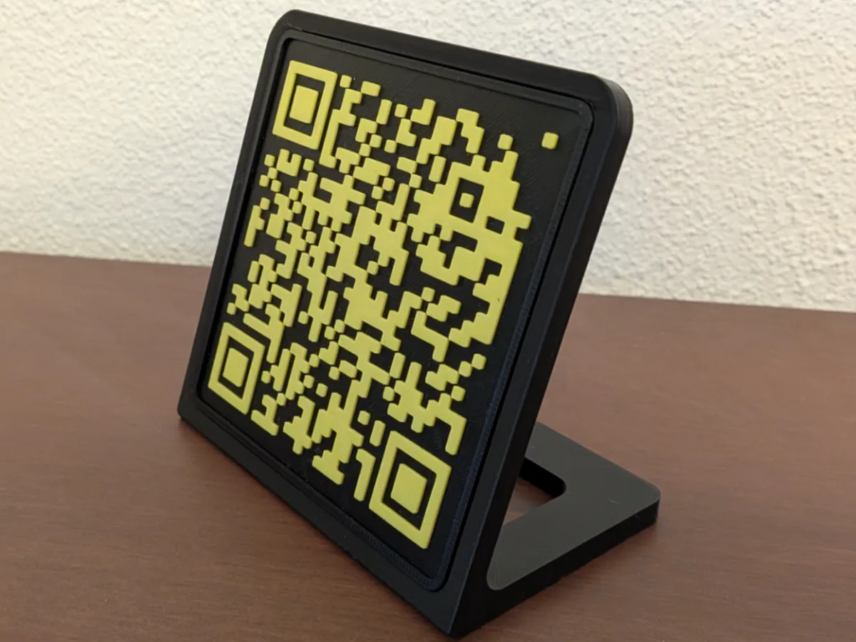 QR Code Holder - Free 3D Print Model - MakerWorld