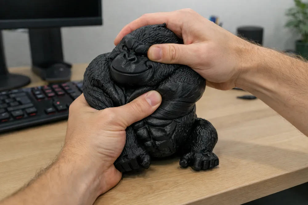 Squishy Gorilla – Flexible Toy/Stress Reliever - Free 3D Print Model ...