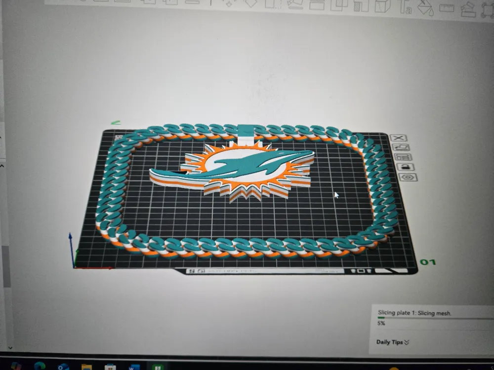 Miami Dolphins Chain by WaldenWP MakerWorld: Download Free 3D Models