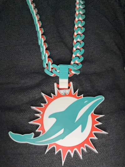 Miami Dolphins Chain by WaldenWP MakerWorld: Download Free 3D Models
