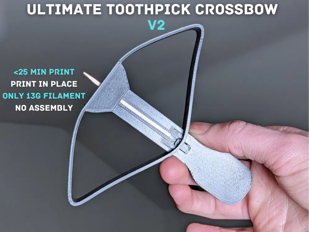 Ultimate Toothpick Crossbow V2 by Sairae MakerWorld: Download Free 3D ...