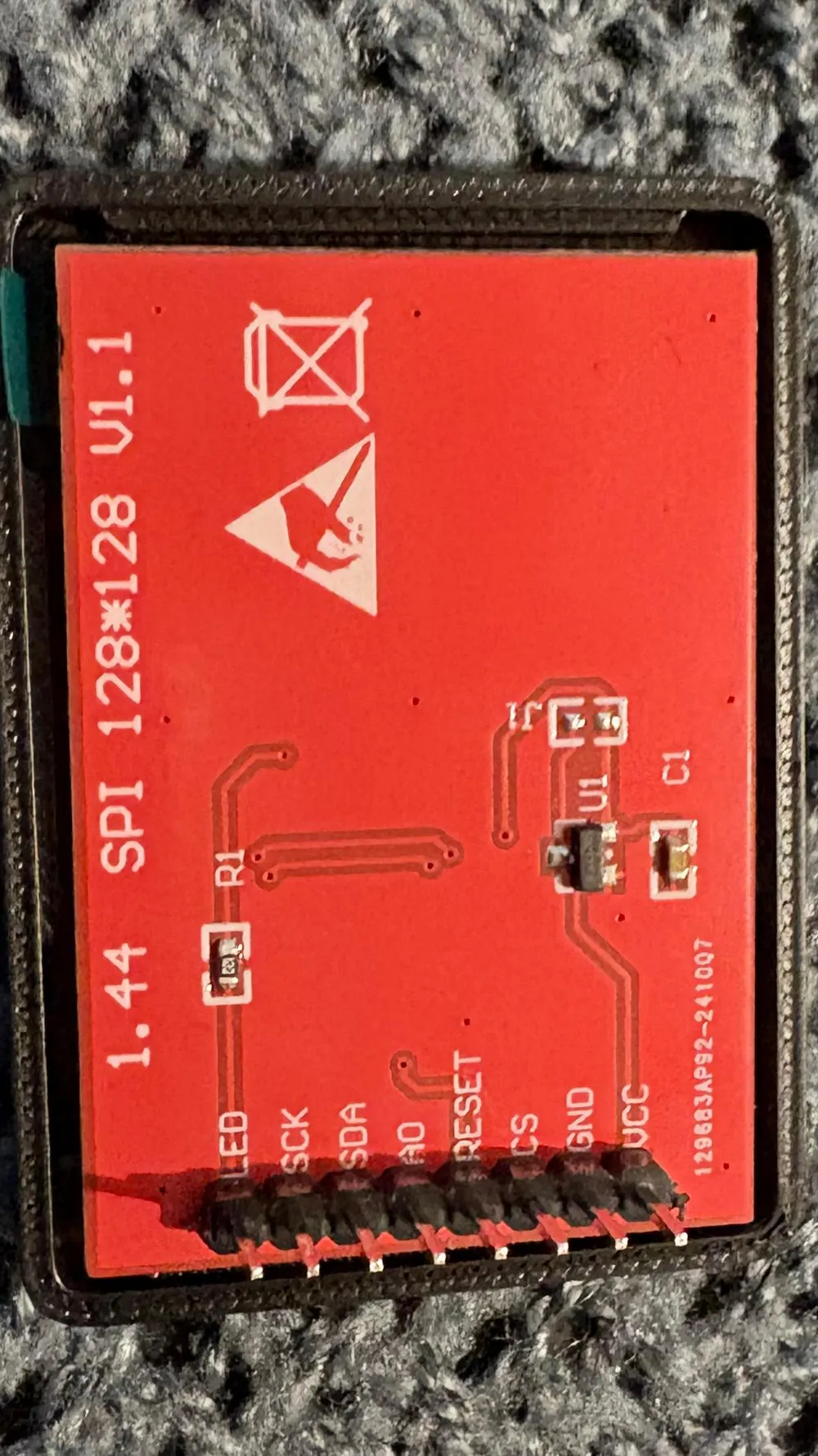 1.44' 128x128 TFT DISPLAY ENCLOSURE - Free 3D Print Model - MakerWorld
