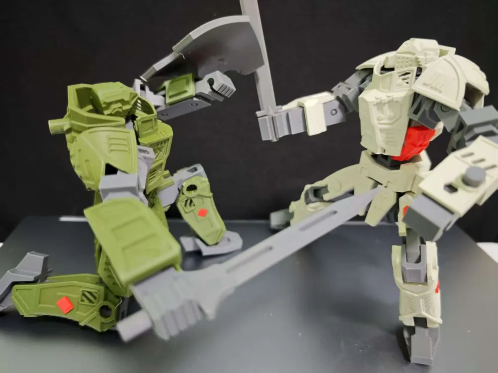 Sword and Shield Samurai Mech - Free 3D Print Model - MakerWorld
