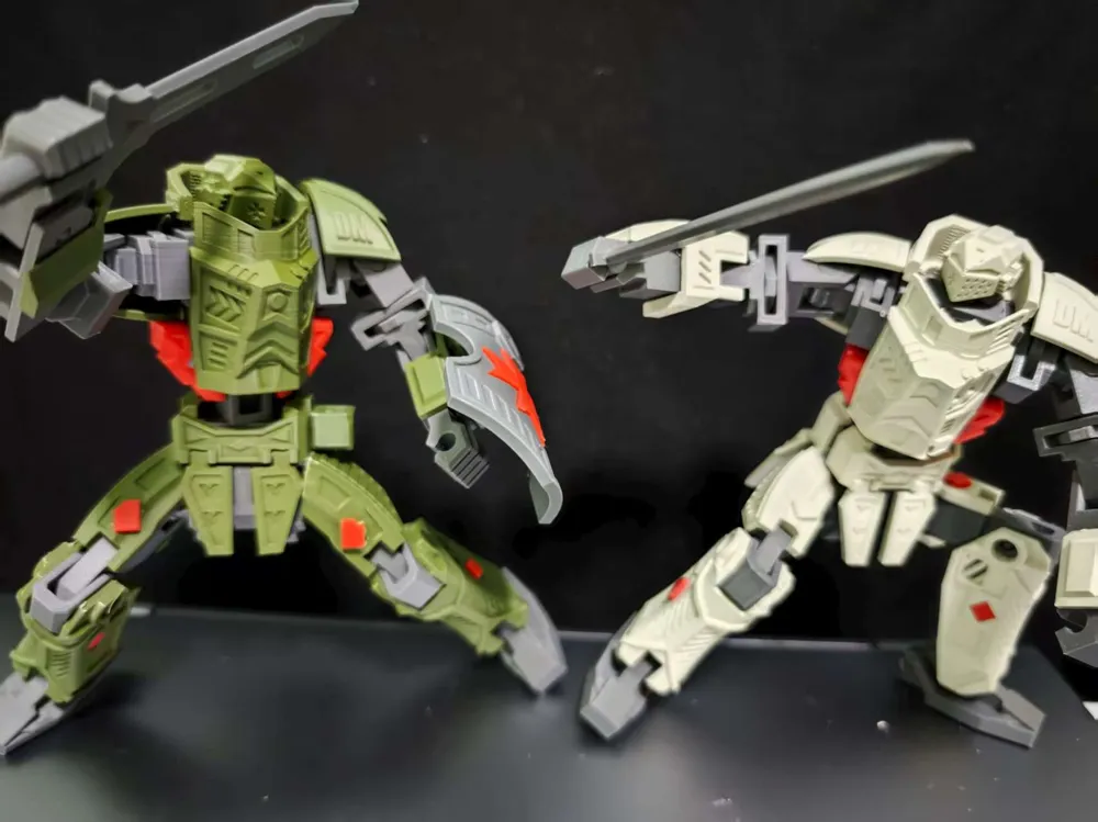 Sword and Shield Samurai Mech - Free 3D Print Model - MakerWorld