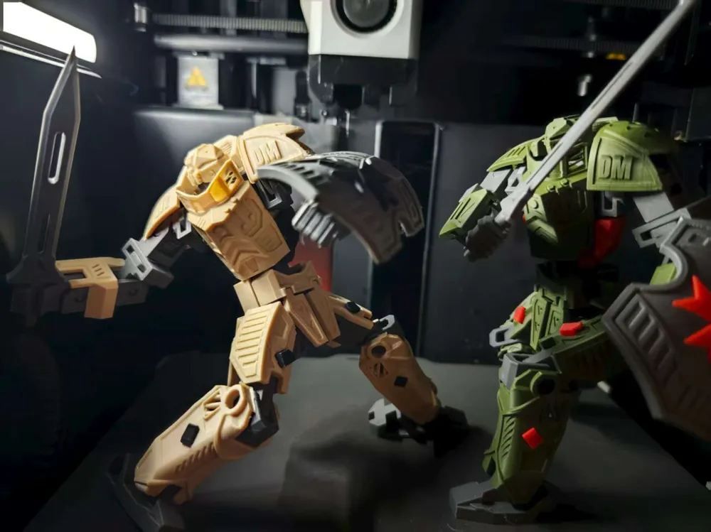 Sword and Shield Samurai Mech - Free 3D Print Model - MakerWorld