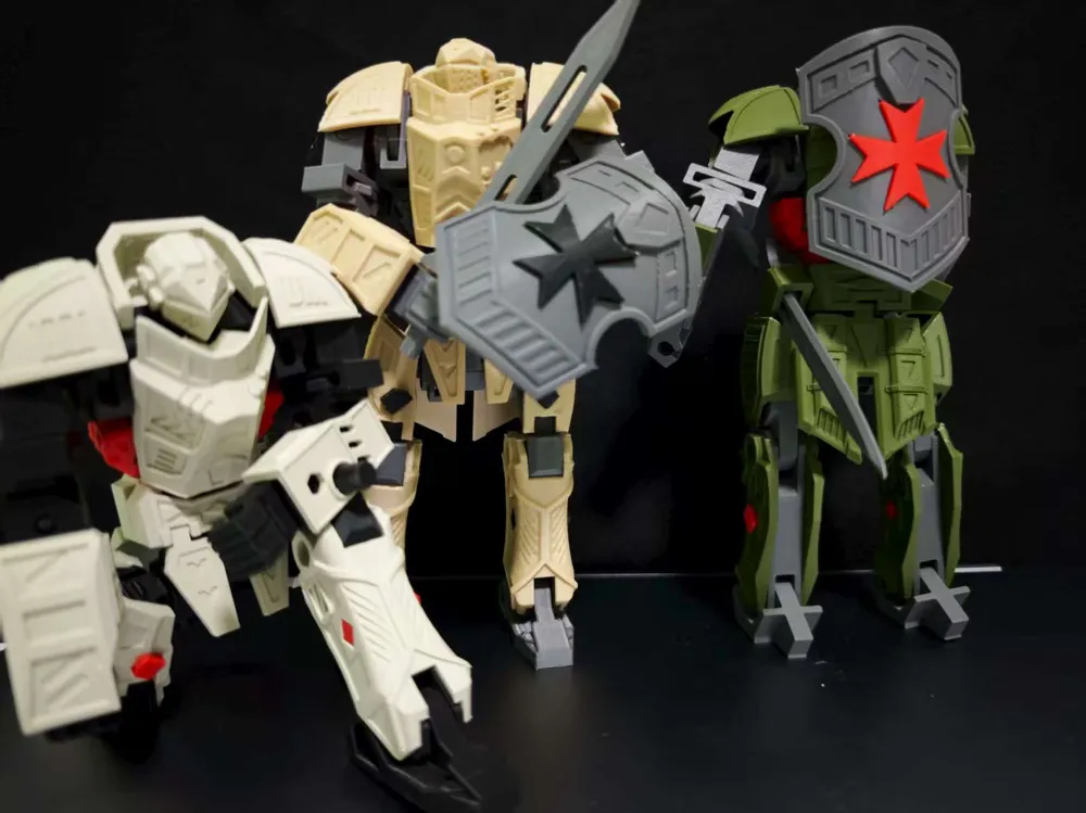 Sword and Shield Samurai Mech - Free 3D Print Model - MakerWorld