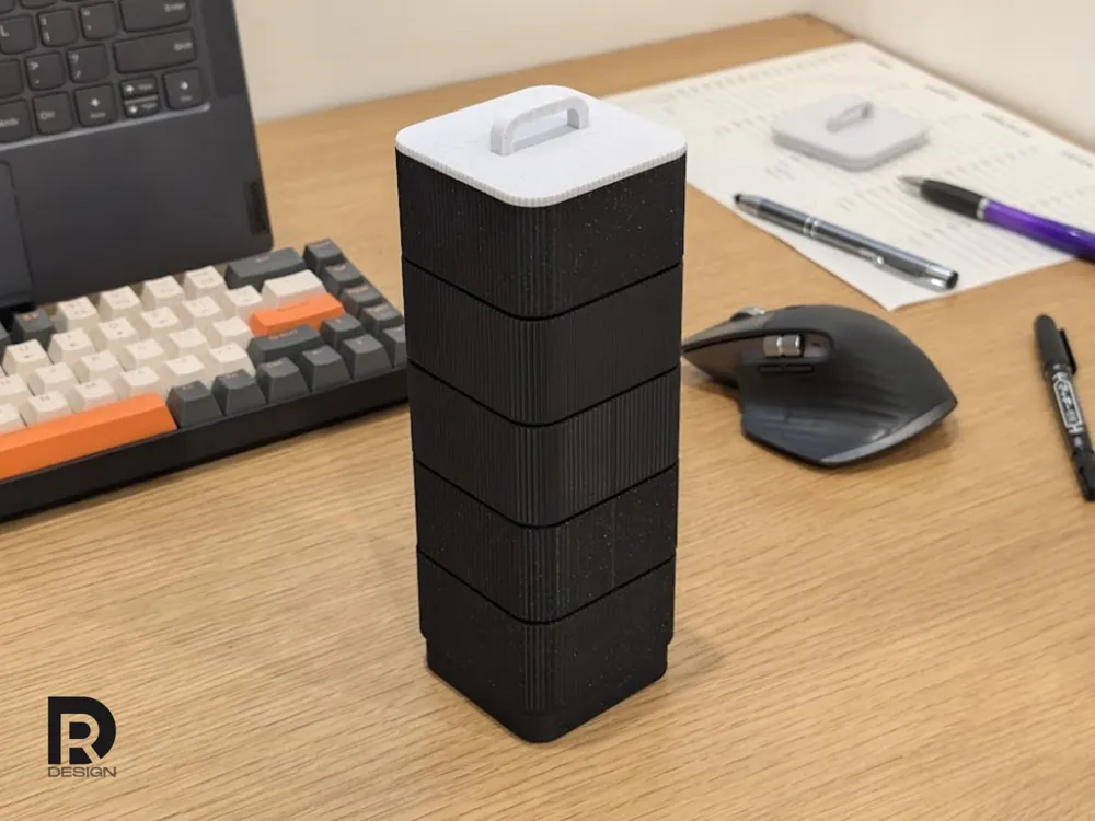 Stylish Stackable Boxes with a ribbed outer design by DylanRyanDesign ...