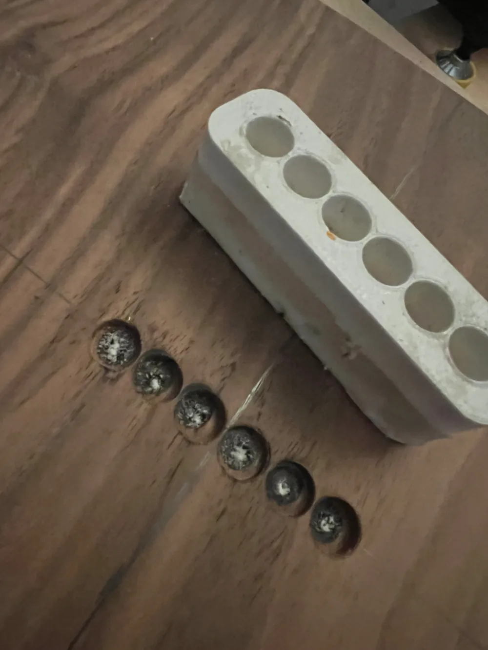 Fender Telecaster drill-guide for string ferrules by SpaceCorp - MakerWorld