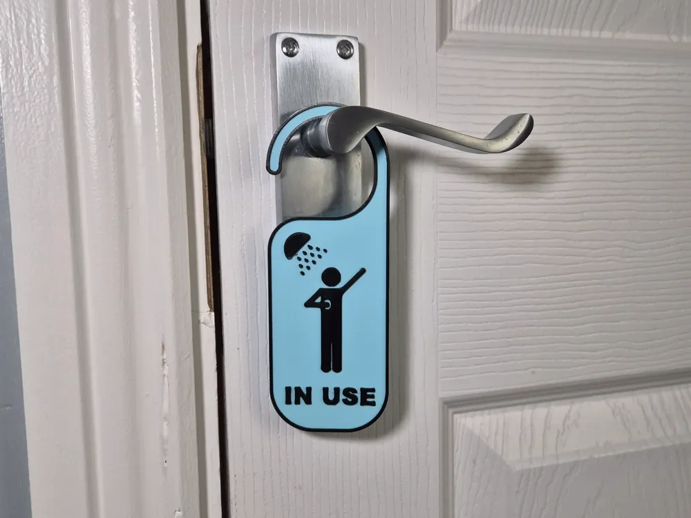Shower 'Occupied' Bathroom Door Sign by DB Components - MakerWorld